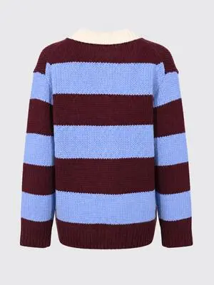 Polo Ralph Lauren Striped Wool Blend Knit Polo With Pony Logo - Red