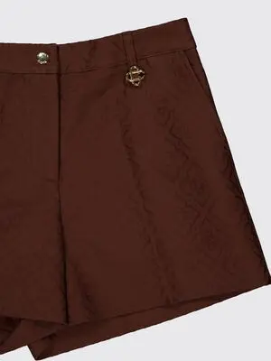 Casablanca Monogram Cotton Shorts With Logo Charm
