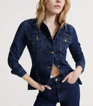 Marella Hourglass Denim Jacket - Blue