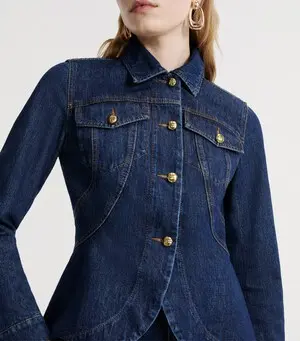 Marella Hourglass Denim Jacket - Blue
