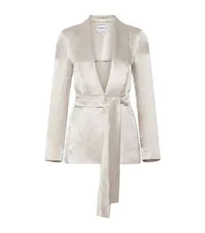 Marella Satin Belted Blazer