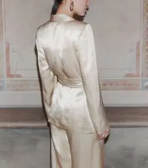 Marella Satin Belted Blazer