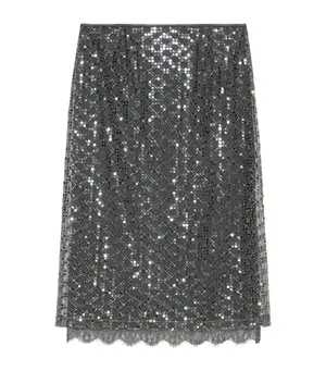 Marella Sequinned Mini Skirt - Grey