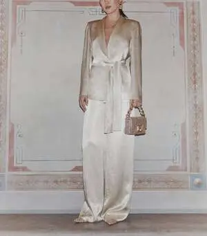 Marella Satin Wide-leg Trousers
