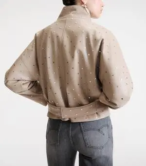 Marella Faux Leather Studded Jacket