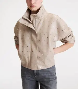Marella Faux Leather Studded Jacket