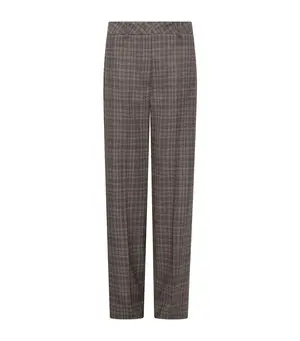 Marella Wool-blend Straight Trousers - Beige