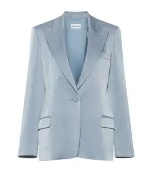Marella Satin Single-breasted Blazer - Blue