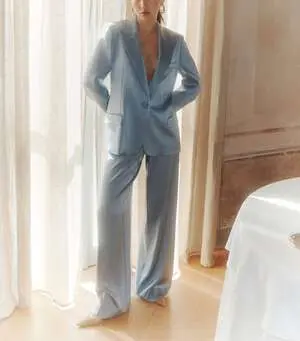 Marella Satin Wide-leg Trousers