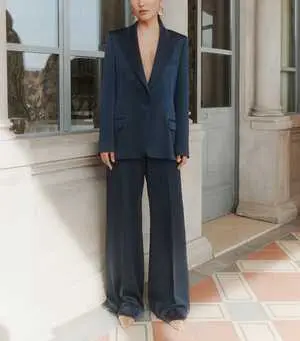 Marella Satin Wide-leg Trousers
