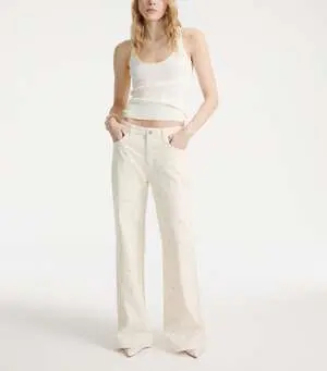 Marella Embellished Wide-leg Jeans