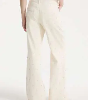 Marella Embellished Wide-leg Jeans