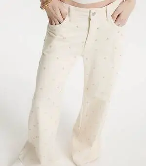 Marella Embellished Wide-leg Jeans