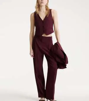 Marella Virgin Wool-blend Tailored Trousers