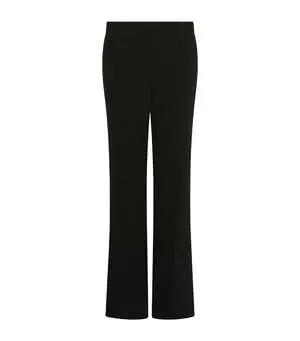 Marella Satin Bootcut Trousers - Black