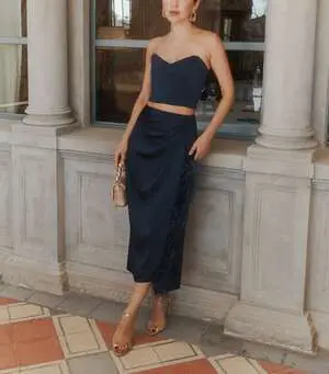 Marella Satin Bustier Top