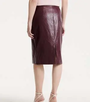 Marella Aged-effect Mini Skirt - Burgundy