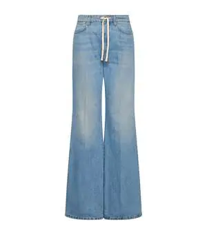 Marella Drawstring High-rise Wide-leg Jeans