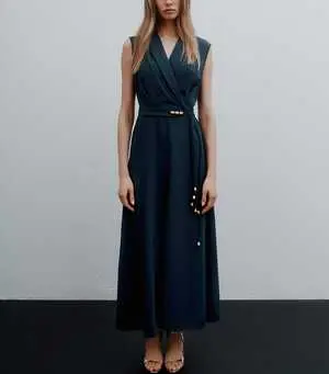 Marella Satin Sleeveless Envers Dress