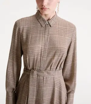 Marella Check Maxi Shirt Dress