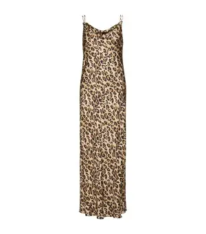 Marella Leopard-print Sleeveless Maxi Dress