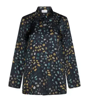 Marella Twill Printed Shirt - Navy