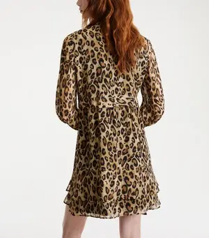 Marella Georgette Leopard-print Midi Dress