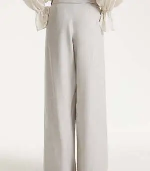 Marella Satin-trim Wide-leg Trousers