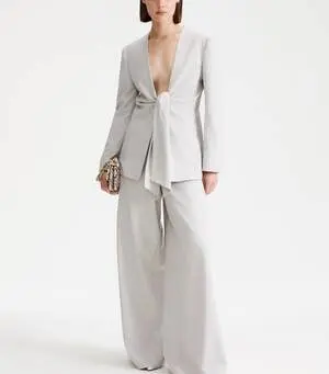 Marella Satin-trim Wide-leg Trousers