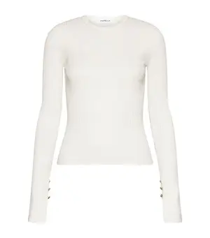 Marella Slim Rib Sweater - White