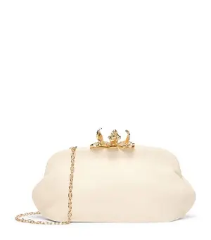 Marella Flower-clasp Clutch Bag - Ivory