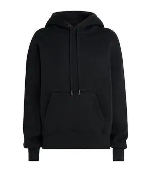 AMI Paris Cotton Embossed De Coeur Hoodie - Black