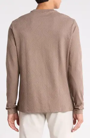 Robert Barakett Anderson Long Sleeve Geometric T-shirt - Sequoia