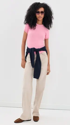 REFORMATION Darcy Brushed Cashmere Pullover - Taffy