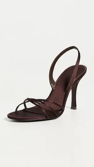 REFORMATION Nash Heeled Sandals - Cafe Satin