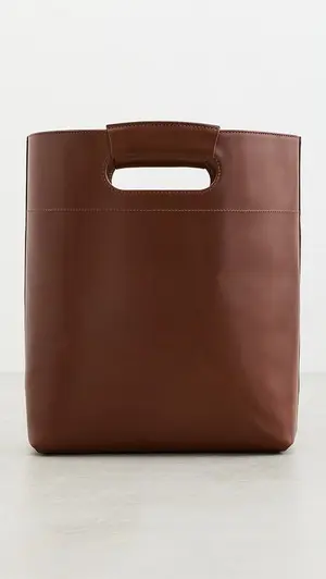 TWP Leather Bucket Bag - Cognac