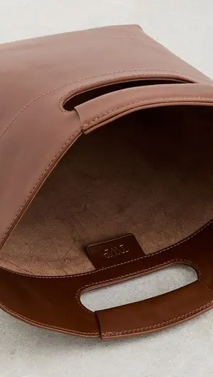 TWP Leather Bucket Bag - Cognac