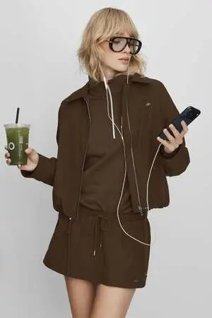 Alo Yoga Best Bet Full Zip Jacket Espresso