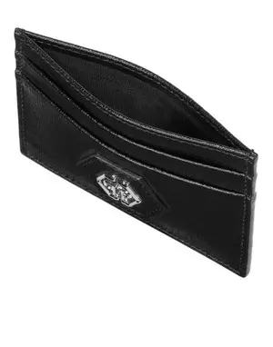 Philipp Plein Saffiano Leather Card Holder Hexagon