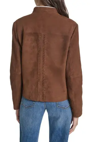 Cole Haan Convertible Collar Leather Jacket