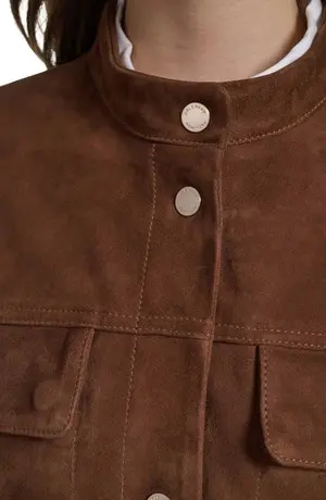 Cole Haan Convertible Collar Leather Jacket
