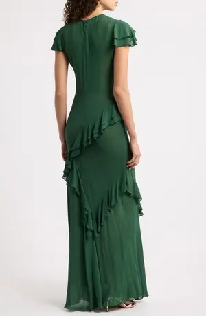 REFORMATION Camila Handkerchief Hem Midi Dress