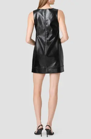 French Connection Croc Embossed Trapeze Minidress