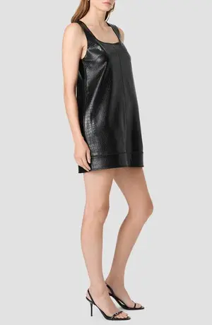 French Connection Croc Embossed Trapeze Minidress