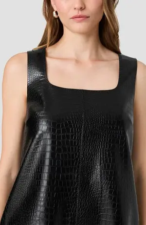 French Connection Croc Embossed Trapeze Minidress