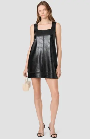French Connection Croc Embossed Trapeze Minidress