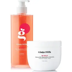GINGER MILK NATURAL CARE Protein Repair Shampoo And Hair Mask Set For Damaged Hair - None