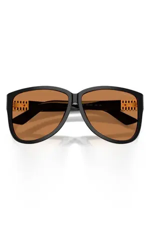 Miu Miu 61mm Pilot Sunglasses - Black/brown