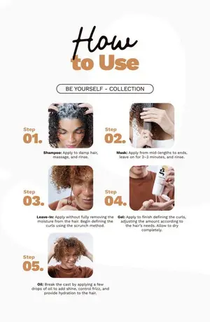 GINGER MILK NATURAL CARE Curl Defining Hair Care Set For Curly Hair