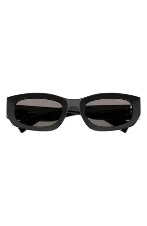 Miu Miu 53mm Irregular Sunglasses - Black/grey
